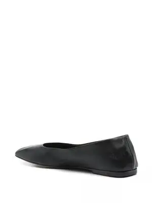THE ROW Leather Ballet Flats - Black