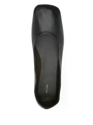 THE ROW Leather Ballet Flats - Black