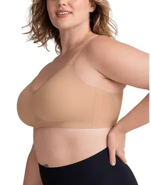 HONEYLOVE Liftwear Crossover Bra - Sand
