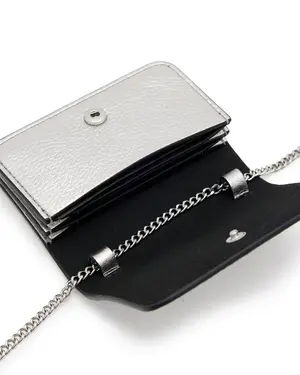 ALLSAINTS Honore Grained Leather Card Holder Crossbody