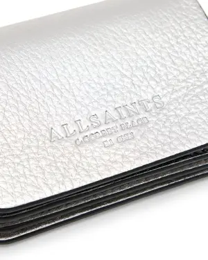 ALLSAINTS Honore Grained Leather Card Holder Crossbody