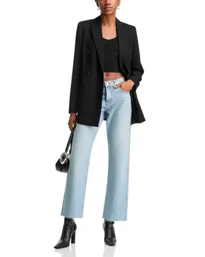 RE/DONE Easy Rhinestone Straight Crop Jeans