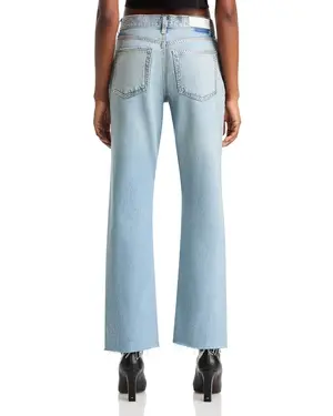 RE/DONE Easy Rhinestone Straight Crop Jeans