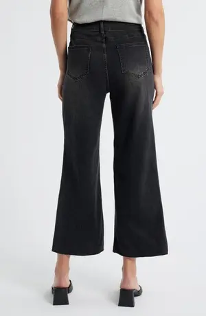 APNY Crop Wide Leg Jeans - Black
