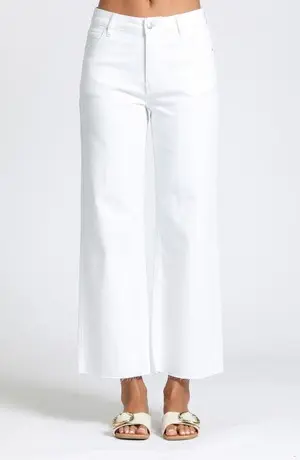 APNY Crop Wide Leg Jeans - White
