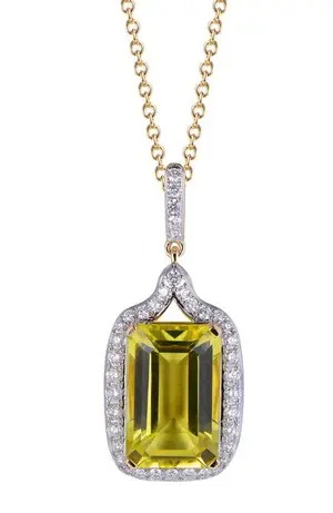 KAHN HIGH JEWELRY Quartz And Diamond Necklace - Lemon
