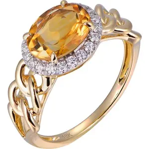 KAHN HIGH JEWELRY Citrine And Diamond Ring - Citrine Orange