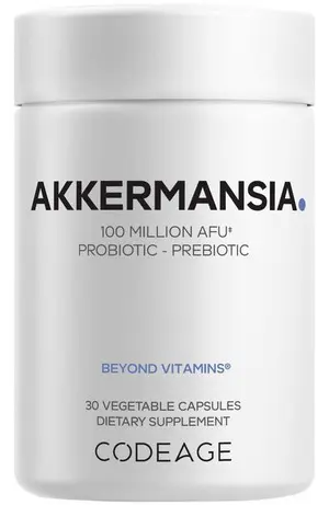 CODEAGE Akkermansia, 100 Million Afu Synbiotic Supplement - White