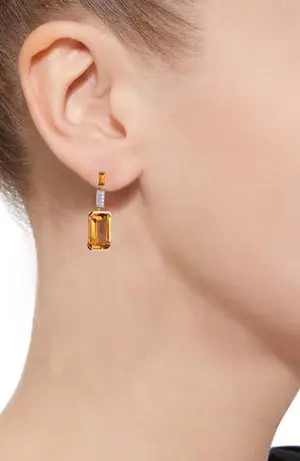 KAHN HIGH JEWELRY Citrine And Diamond Earrings