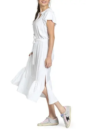 APNY Smock Detail Cotton Midi Dress