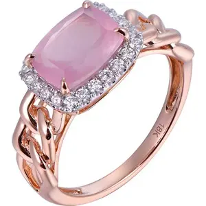 KAHN HIGH JEWELRY Rose Quartz And Diamond Ring - Pink