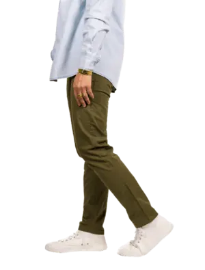 DAPPER BOI Slim Fit Chino Pants - Olive
