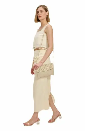 MODA LUXE Celeste Crossbody Handbag - Ivory