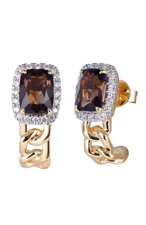 KAHN HIGH JEWELRY Smoky Quartz And Diamond Earrings - Brown