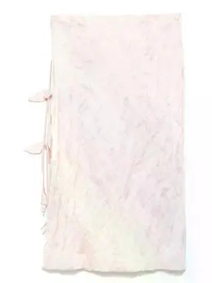 Blumarine Crinkled Wrapped Midi Skirt
