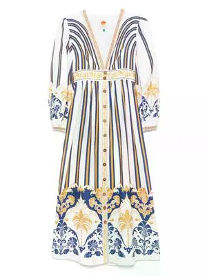 Farm Rio Graphic-print Maxi Dress - White