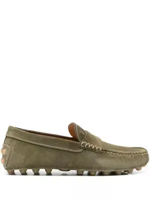 TOD'S Gommino Suede Loafers - Green