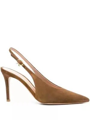 GIANVITO ROSSI 85mm Robbie Slingback Pumps - Brown