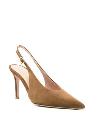 GIANVITO ROSSI 85mm Robbie Slingback Pumps - Brown