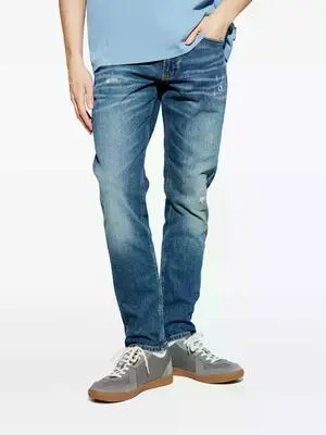 Emporio Armani Distressed Straight Leg Jeans