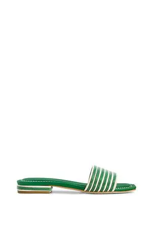 Bernardo Myko Leather Sandals - Green