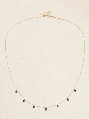 PERSEE 18-karat Gold Sapphire Chain Necklace - Blue