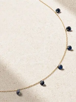 PERSEE 18-karat Gold Sapphire Chain Necklace