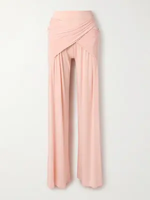 Norma Kamali Elephant Wrap-effect Wide-leg Pants