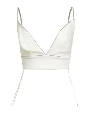 Elisabetta Franchi Top Size Viscose, Elastane - White