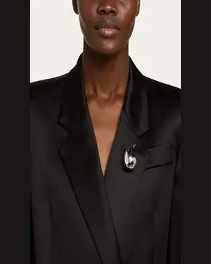 Bottega Veneta Drop Brooch - Argento