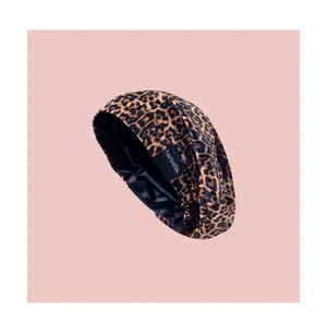 HAIRBRELLA Satin-lined Adjustable Sleep Cap - Leopard