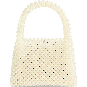 LK BENNETT Mini Faux Pearl Tote - Black Dots