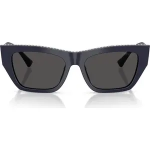 JIMMY CHOO 54mm Cat Eye Sunglasses - Navy Blue/ Dark Grey