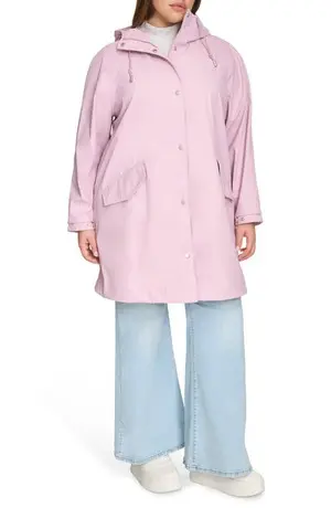 LEVI'S Water Resistant Hooded Raincoat - Blush