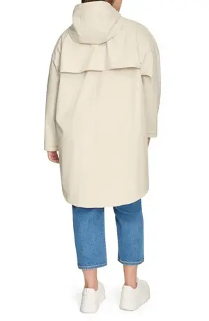 LEVI'S Water Resistant Hooded Raincoat - Oatmeal