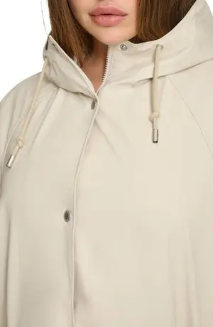 LEVI'S Water Resistant Hooded Raincoat - Oatmeal