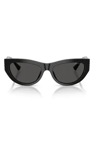 JIMMY CHOO 54mm Cat Eye Sunglasses - Black/dark Grey