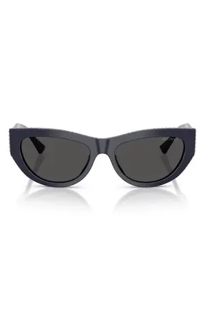 JIMMY CHOO 54mm Cat Eye Sunglasses - Navy Blue/ Dark Grey