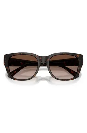 DIESEL® 53mm Square Sunglasses - Havana Yellow/ Brown Gradient