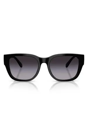 DIESEL® DIESEL® 53mm Square Sunglasses Shiny Black/grey Gradient