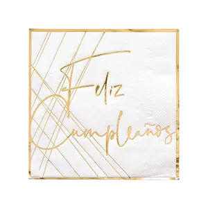 JOLLITY & CO Feliz Cumpleaño Large Napkins - Assorted Pre-pack
