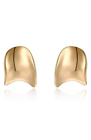 Ettika Curved Stud Earrings - Gold