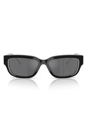 DIESEL® DIESEL® Rectangle Sunglasses Black/grey Silver Mirror