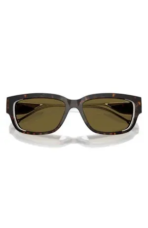 DIESEL® Rectangle Sunglasses - Shiny Dark Havana/ Brown