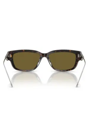 DIESEL® Rectangle Sunglasses - Shiny Dark Havana/ Brown