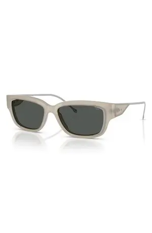 DIESEL® DIESEL® Rectangle Sunglasses White Mily/ Dark Grey