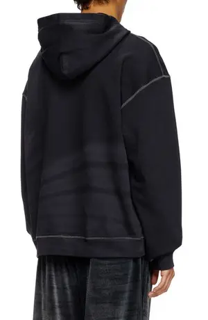 DIESEL® S-boxt-hood-r9 Graphic Hoodie - Deep/ Black
