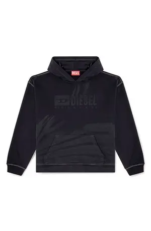 DIESEL® S-boxt-hood-r9 Graphic Hoodie - Deep/ Black