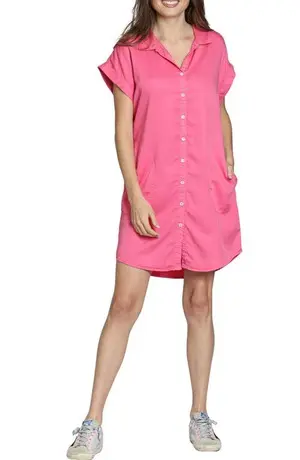 APNY Scoop Pocket Shirtdress - Pink