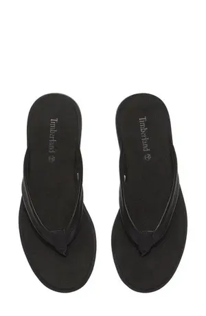 Timberland Calista Bay Flip Flop - Black Full Grain